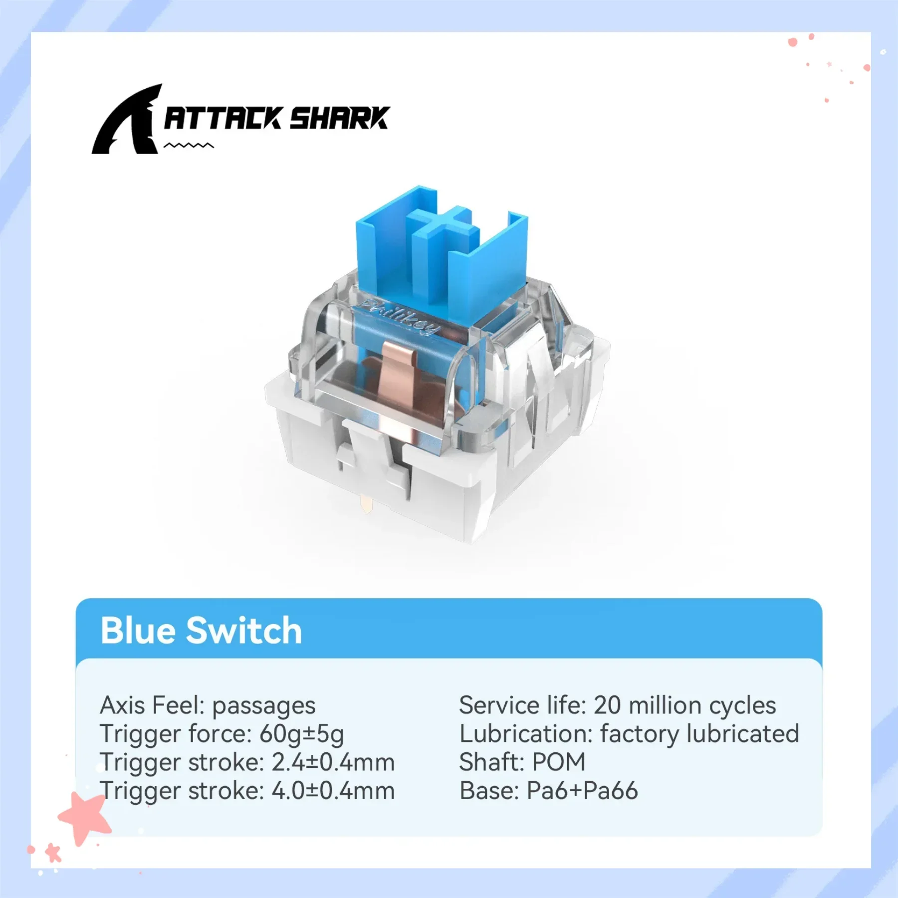 ATTACK-SHARK-DIY-42gf-Plug-and-Play-Teclado-Mec-nico-Eixo-Linear-Chaves ...