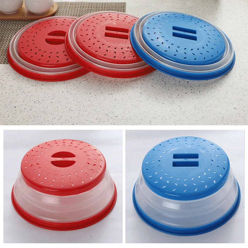 Foldable Vented Collapsible Microwave Splatter Proof Food Plate Cover ...