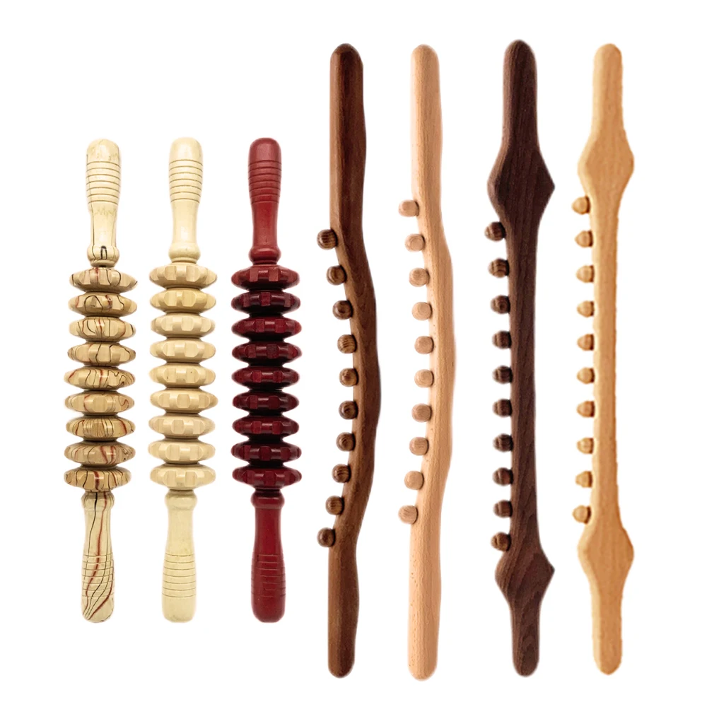 Rouleau d'exercice en bois pour les blessures dues au Sport, outil de ...