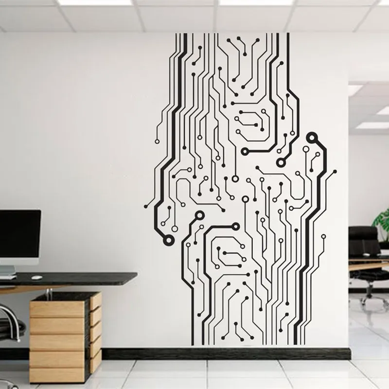 Circuit-Board-Technology-Wall-Stickers-Game-Room-Computer-IT-Science ...