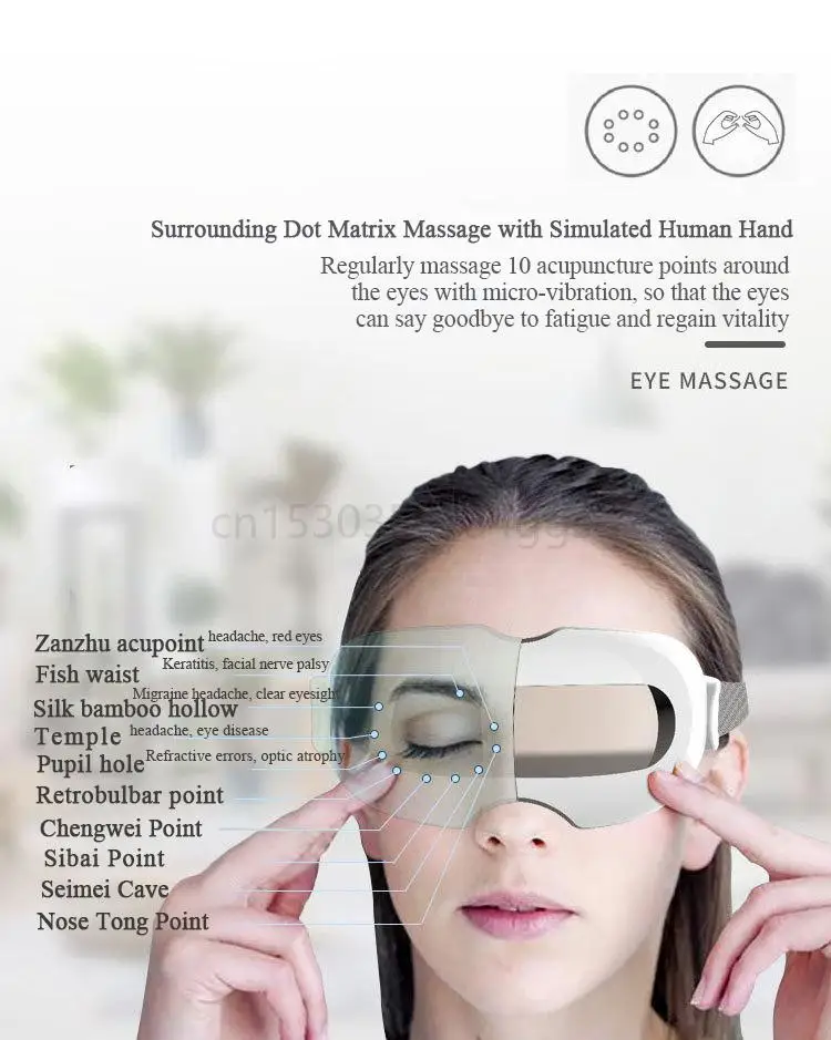 Couleur A Lunettes de massage pour les yeux, Vibration, visualisation ...