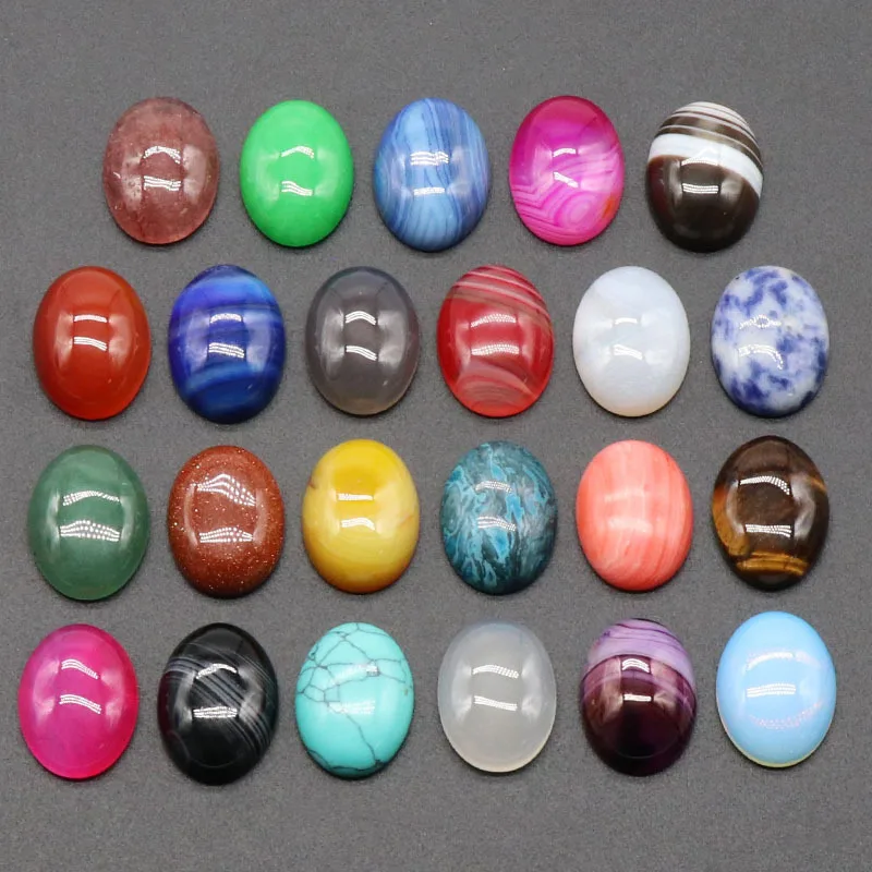 10Pcs-6-8-8-10-10-14mm-Natural-Stone-Beads-Ellipse-Loose-Beads-Cabochon ...