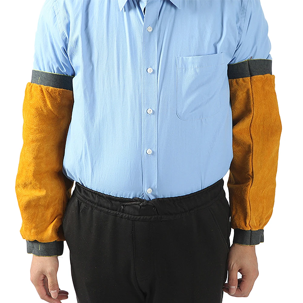Times-kMOCOHANA Leather Welding Sleeves Arm Protection Heat Flame ...