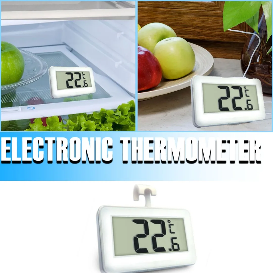 Lcd Digital Refrigerator Thermometer Waterproof Fridge Thermometers ...