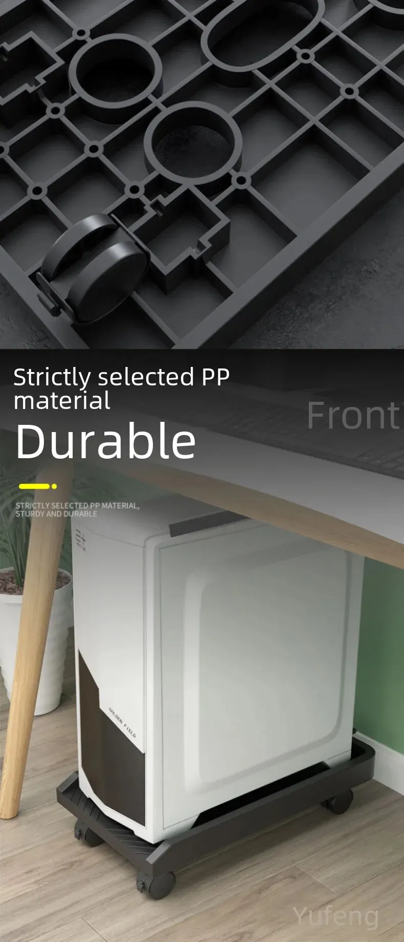 70mm Thickened Plastic Computer Case Holder Portable Universal Rolling ...