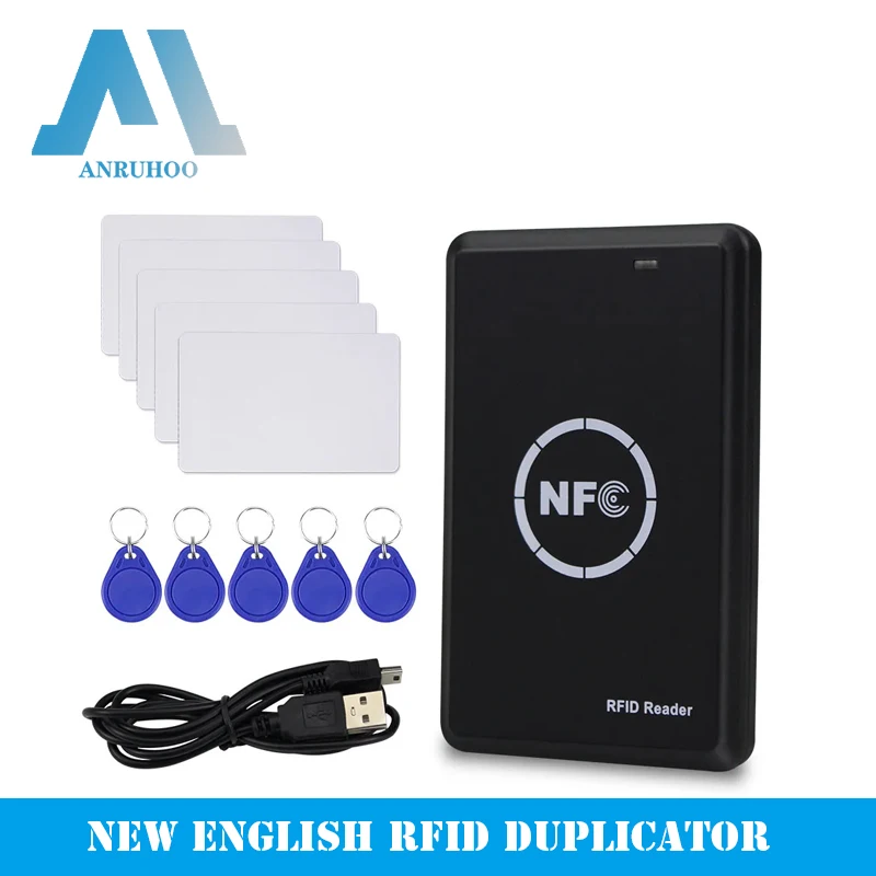 NFC 듀얼 주파수 스마트 카드 리더 IC ID 키 복사기, 13.56Mhz 암호화 복사기 125Khz T5577 라이터 RFID 토큰 프로그래머| | - AliExpress