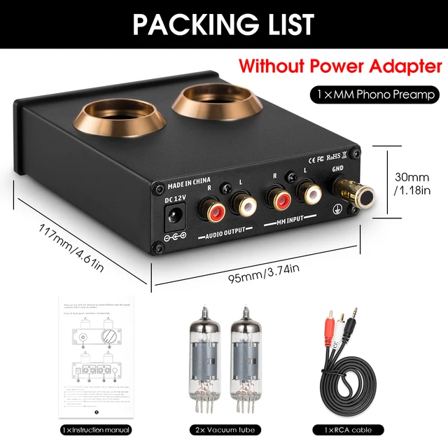 Nobsound Mini MM RIAA Phono Stage Turntable Preamp HiFi Stereo Audio ...