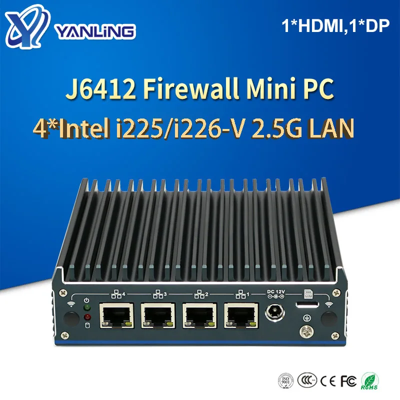 Fanless-Soft-Router-J6412-Mini-PC-Quad-Core-processor-Micro-Firewall-4 ...