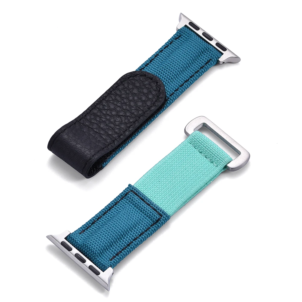 Nylon-Strap-Hook-And-Loop-Adhesive-For-Apple-Watch-band-41mm-45mm-49mm ...
