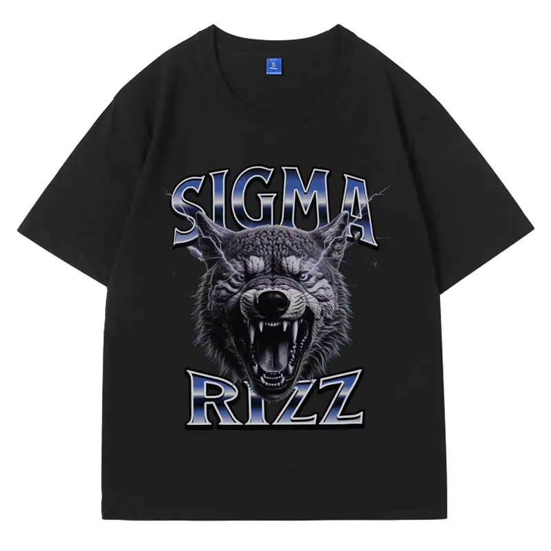 Sigma Rizz T-Shirt Funny Meme Graphic T Shirts Men's Clothing 90s ...