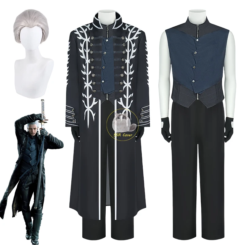 Game DMC5 Cosplay Costume Vergil Cosplay Vergil Wig Nelo Uniform DMC5 ...