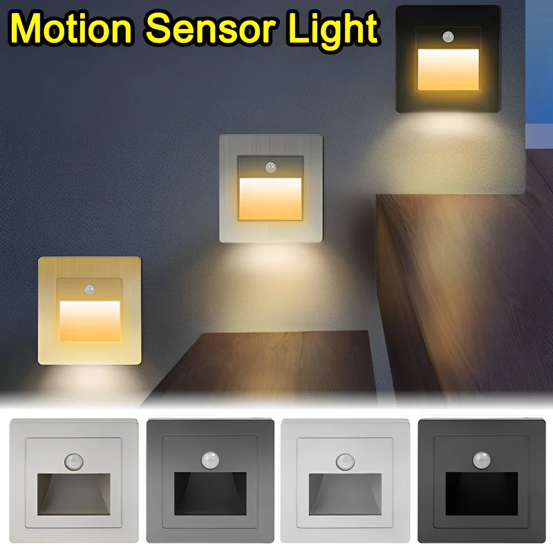 LED-Night-Lamp-Sensor-Intelligent-Wall-Light-Recessed-PIR-Motion ...