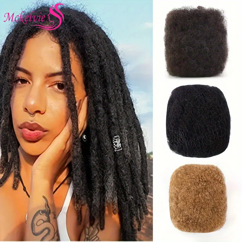 Afro-Kinky-Bulk-extensiones-de-cabello-humano-100-trenzas-sucias-de ...