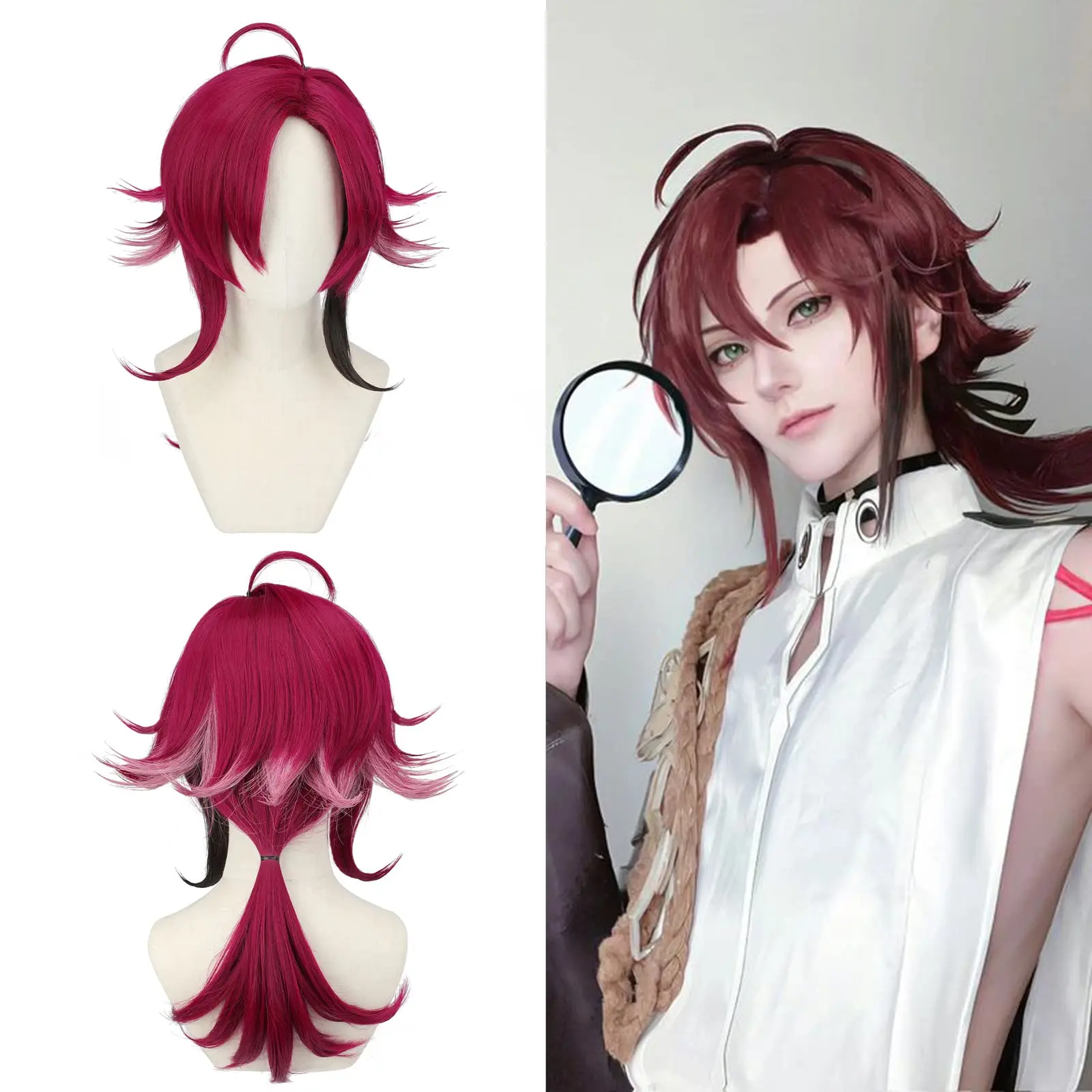 Red Hair Wig For Men