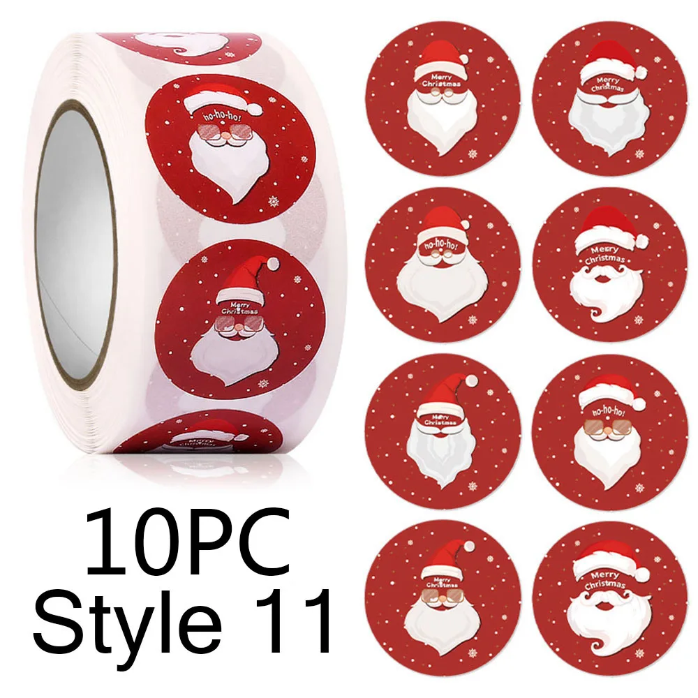 500 piezas de pegatinas navideñas en rollo, etiquetas de Navidad para sobres de vacaciones de ...
