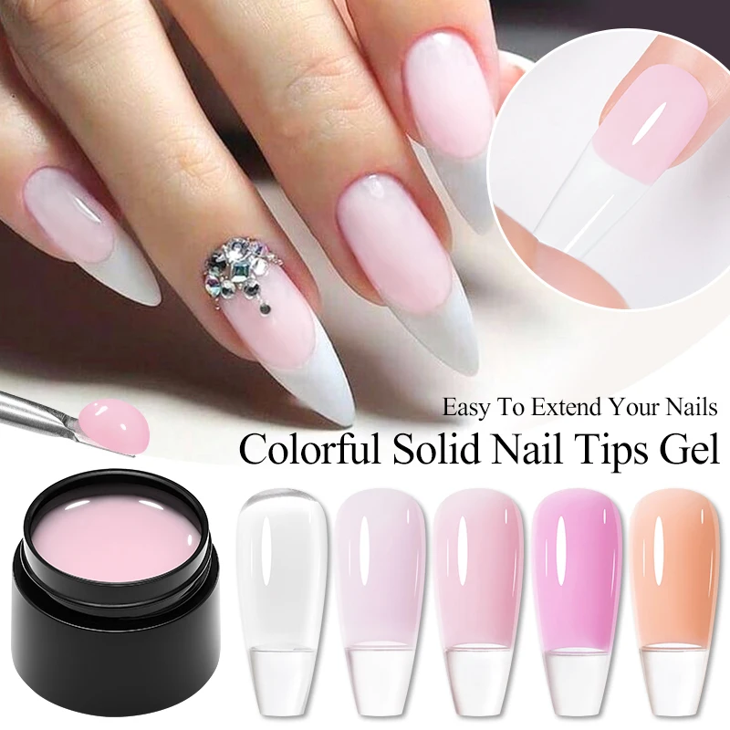 MEET ACROSS Verhéritage à ongles en gel UV LED, facile à coller, rose ...