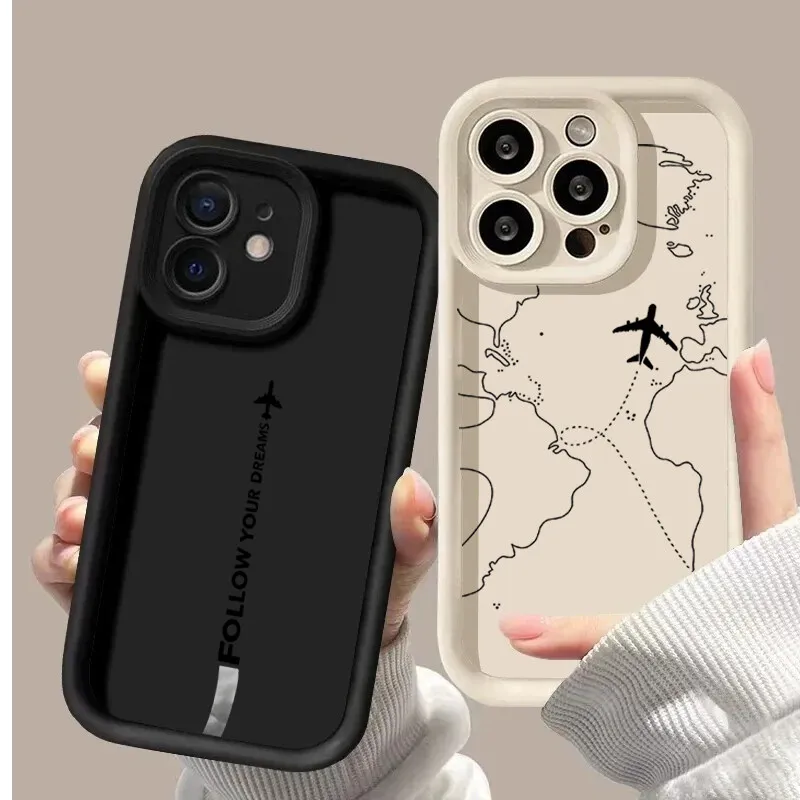 Creative Airplane Route Phone Case for Samsung A31 (S17060)