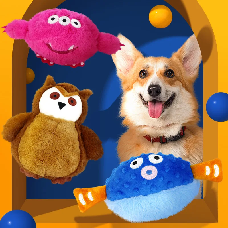 LMZOE-Electric-USB-Rechargeable-Plush-Automatic-Bouncing-Dog-Ball-Pet ...