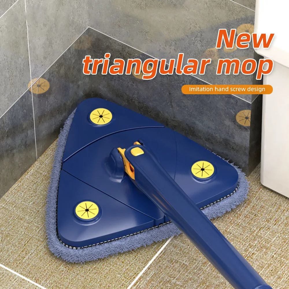 Triangle Mop 360° Rotatable Twist Squeeze Wringing Adjustable Water ...