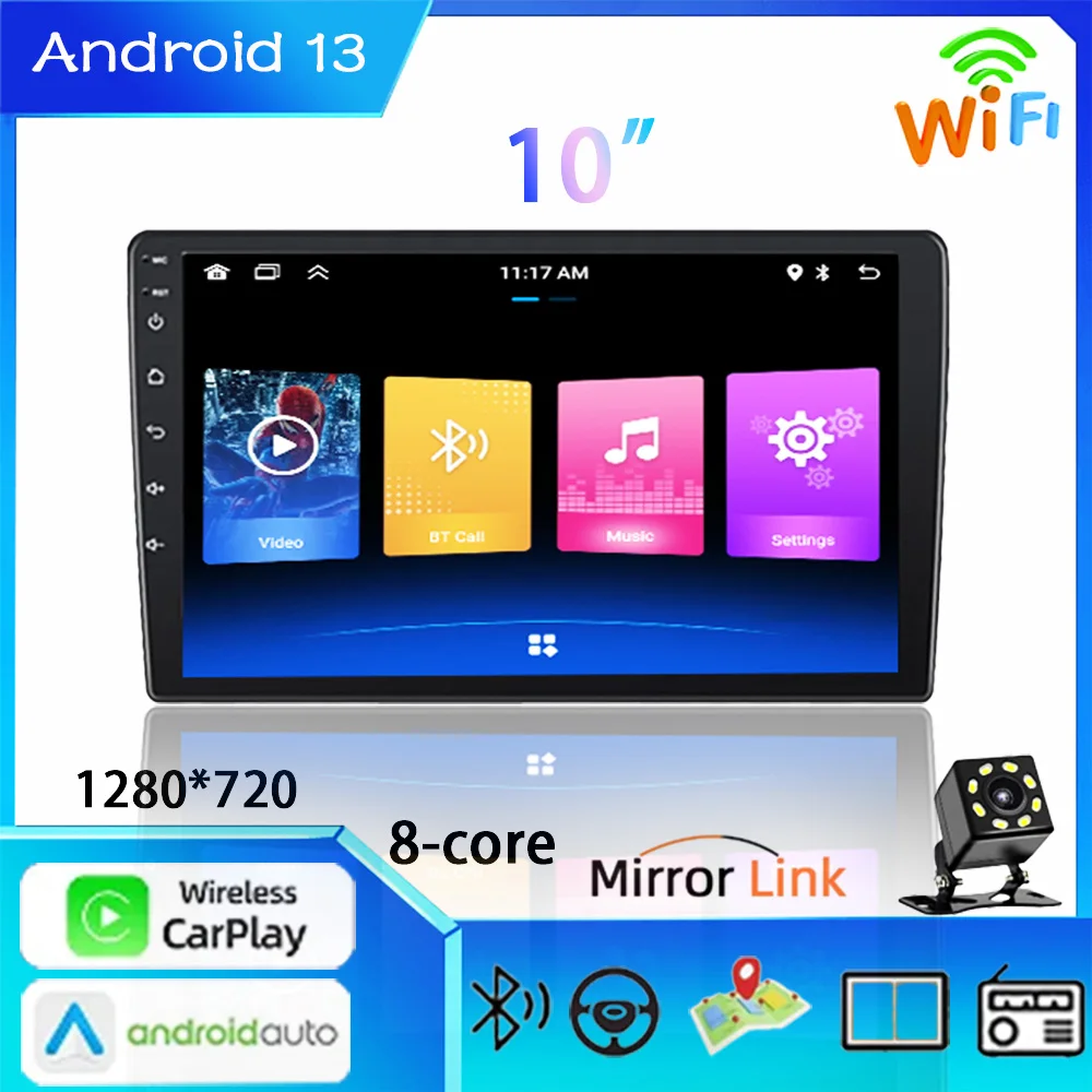 2-Din-Android-13-10-Android-Auto-Carplay-Car-Radio-Audio-Multimedia ...