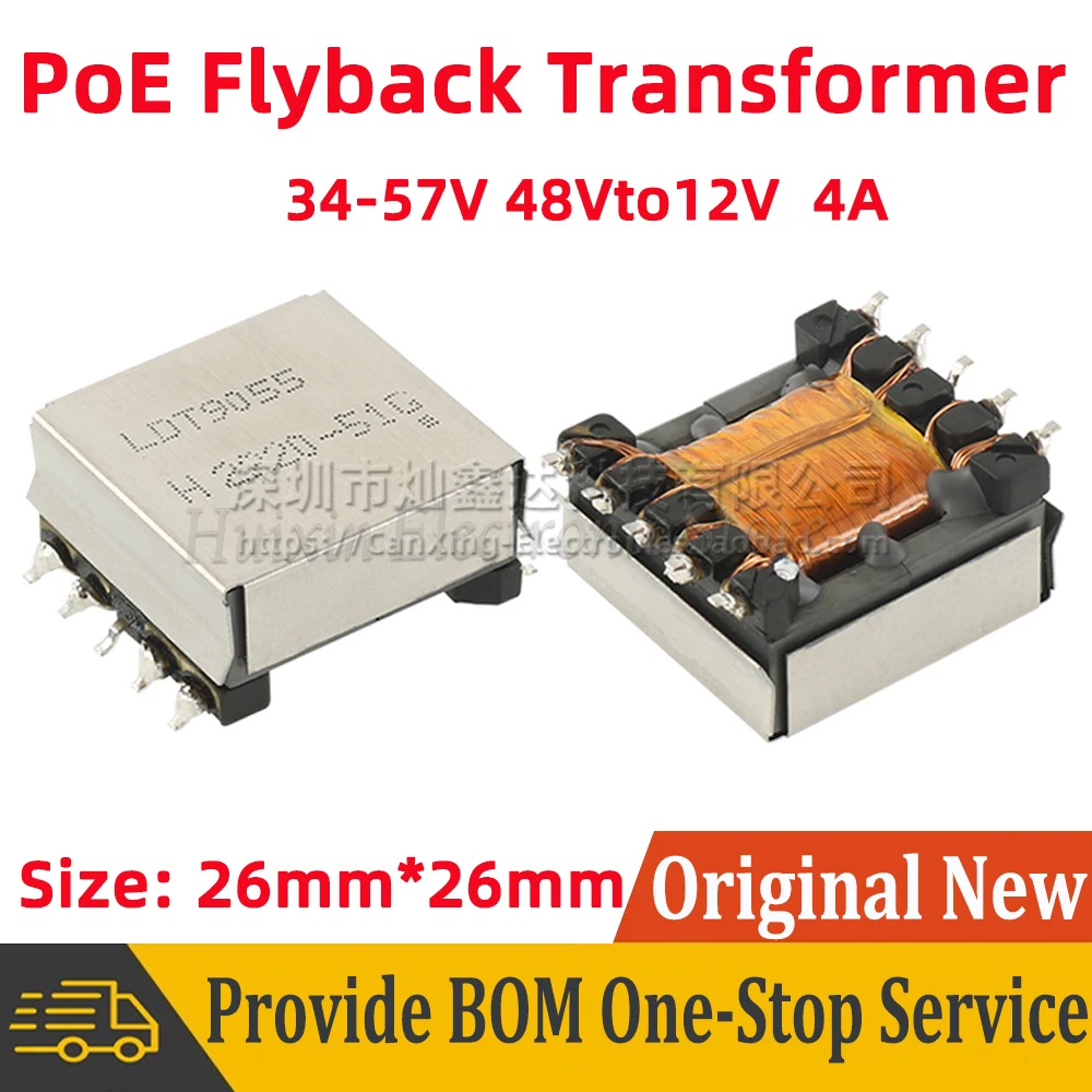 2pcs-LDT9055-SMD-EFD10-PoE-34-57V-Switching-Power-Supply-Flyback-Transformer-48V-to-12V-4A.jpg