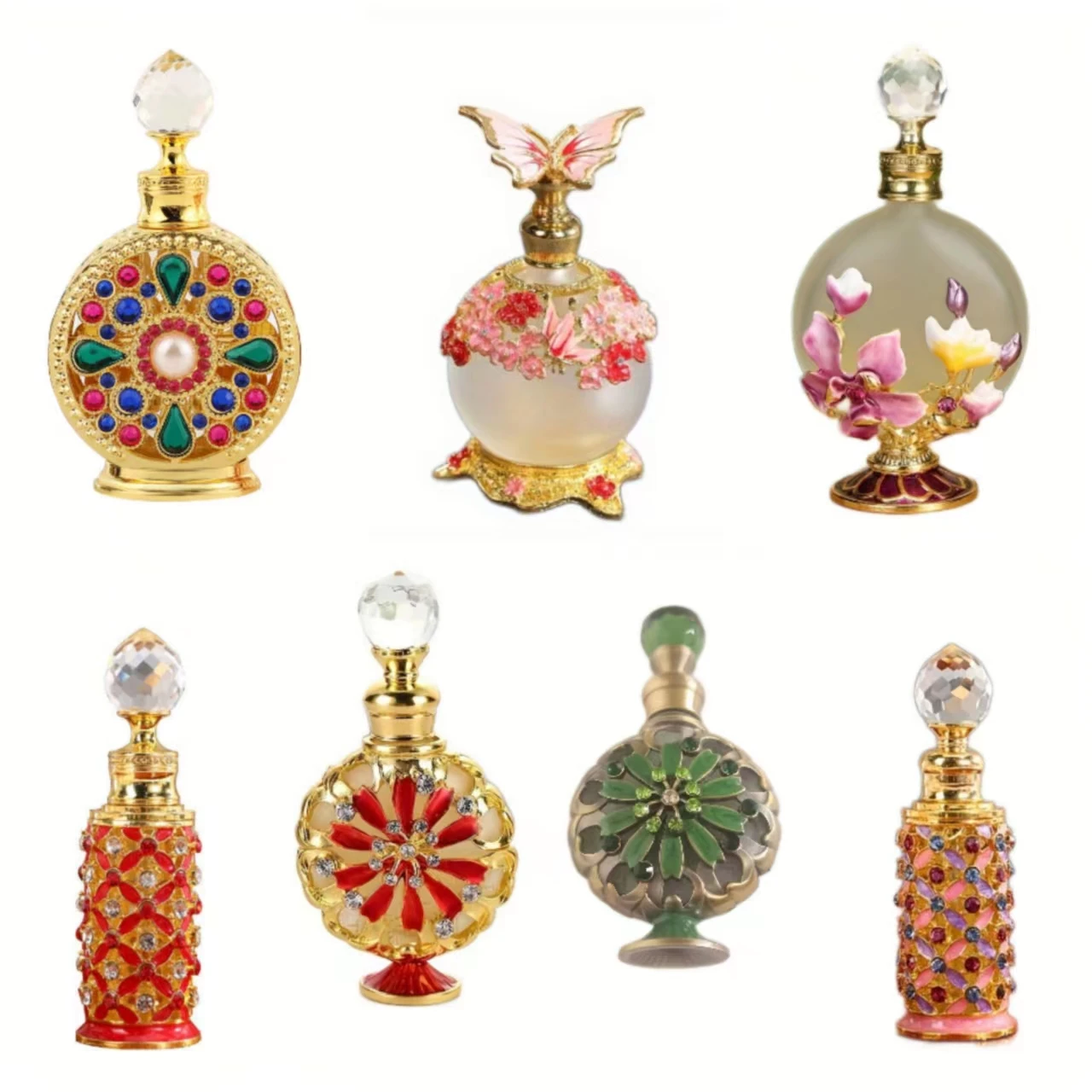Dubai-luxury-enamelled-alloy-perfume-bottle-with-essential-oils-Arabian ...
