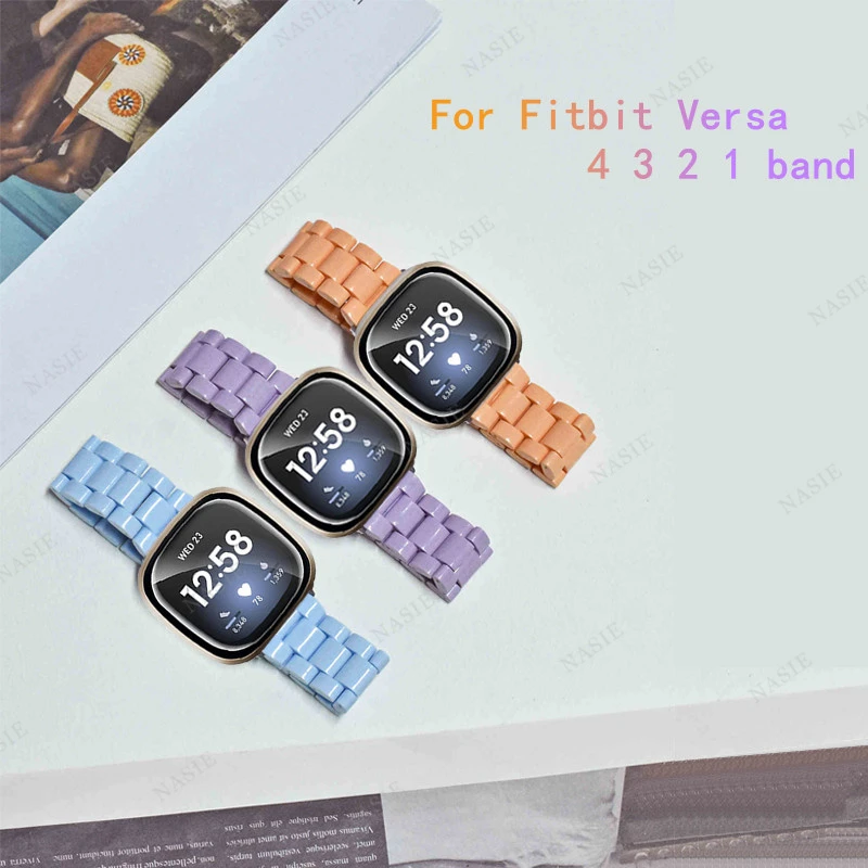Candy Color Resin Strap For Fitbit Versa 4 3 Sense Macaron Replace ...