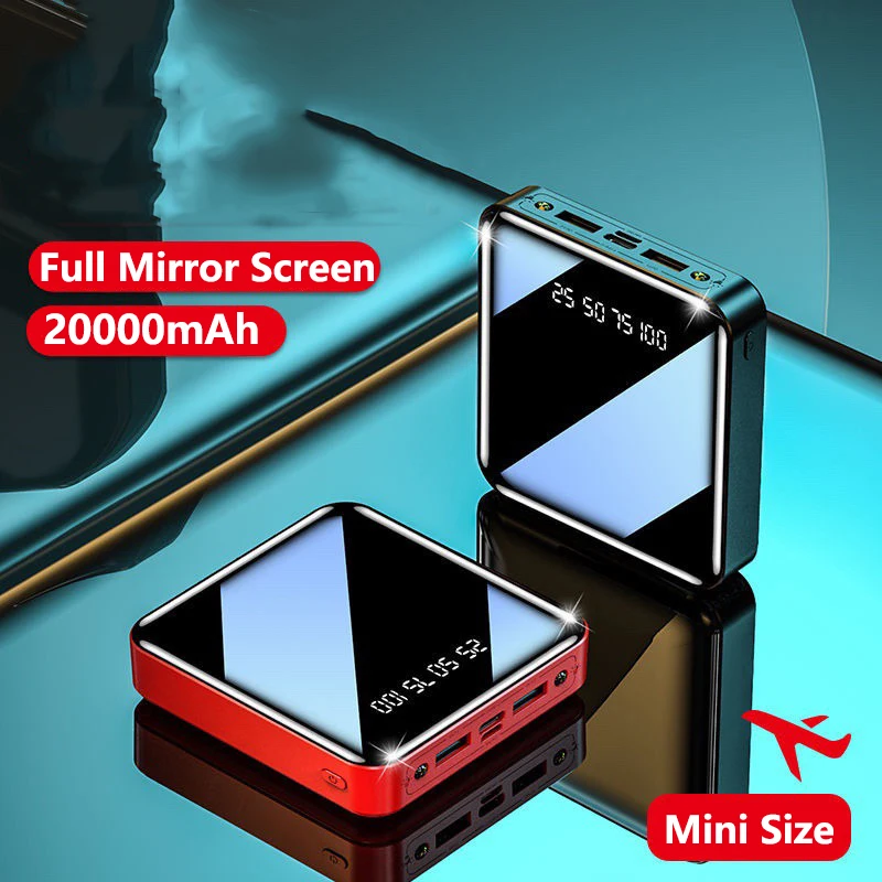 20000mAh-Mini-Power-Bank-Portable-Charger-Full-Mirror-Screen-LED-Light ...