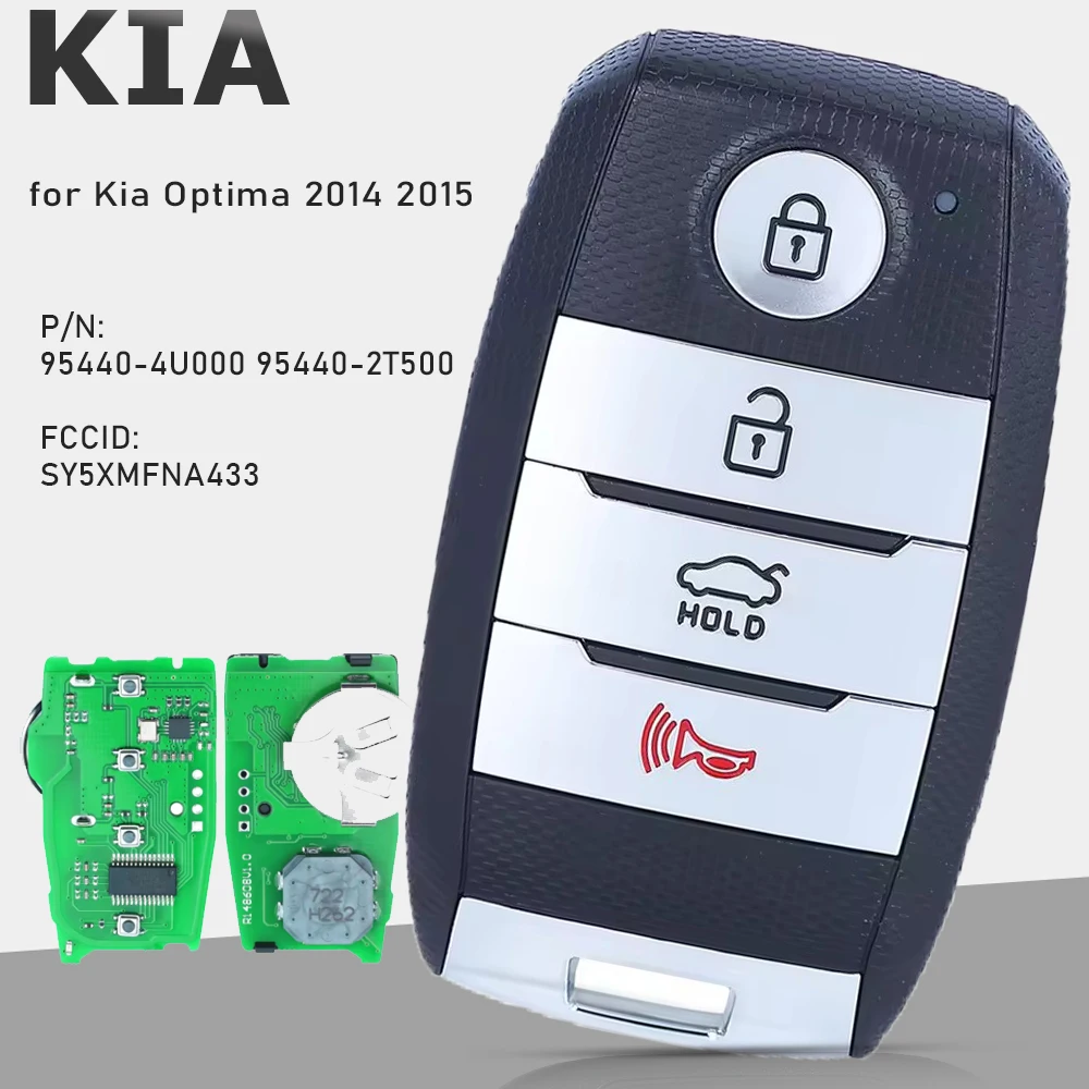KEYECU 95440-4U000 95440-2T500 Smart Remote Key 433MHz ID46 4 Button ...