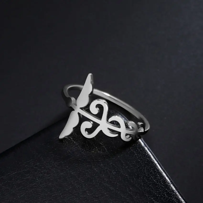COOLTIME Caduceus Ring for Men Double Snakes Angel Wings Scepter ...