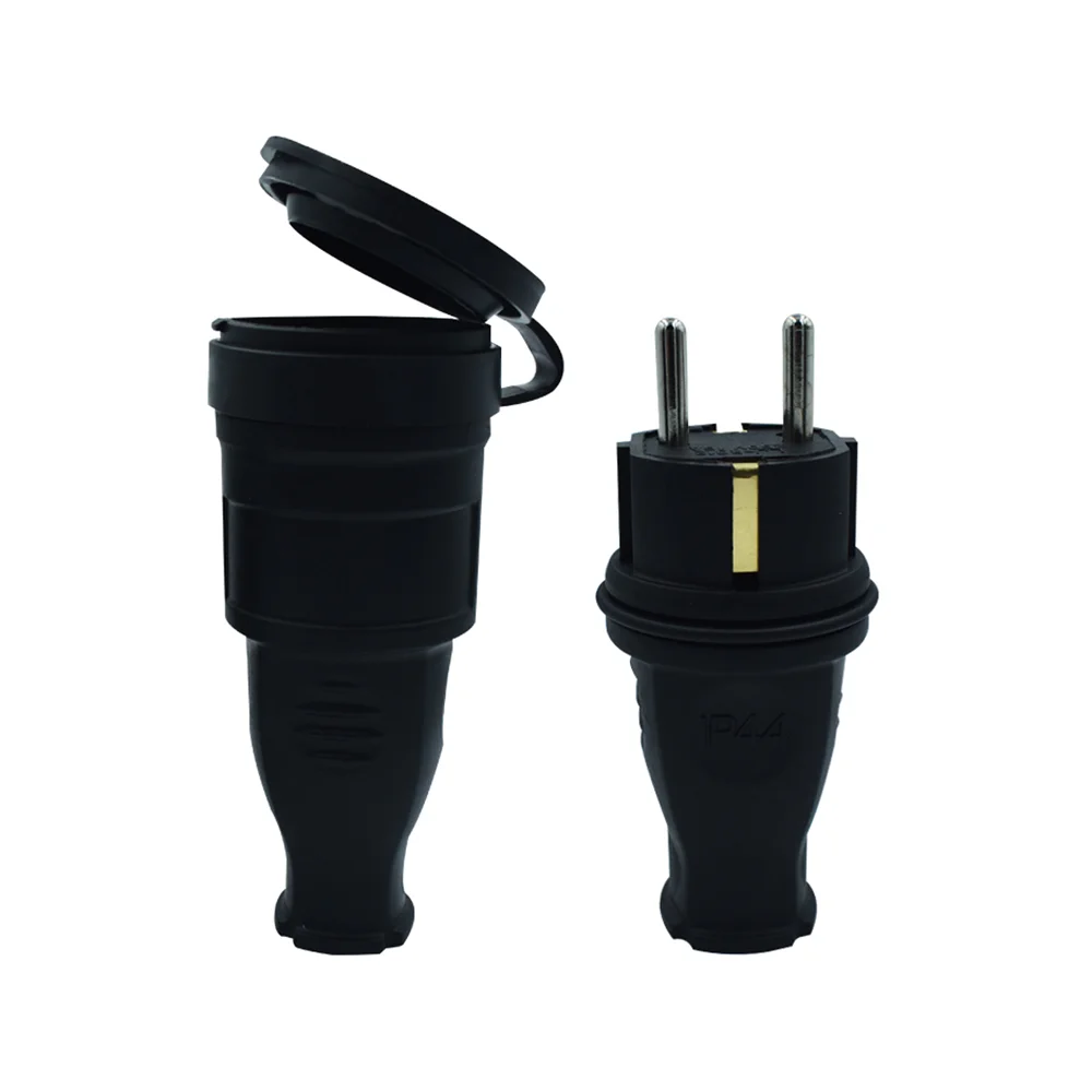 EU-Rubber-Socket-Plug-16A-250V-Electrial-Grounded-European-Connector ...