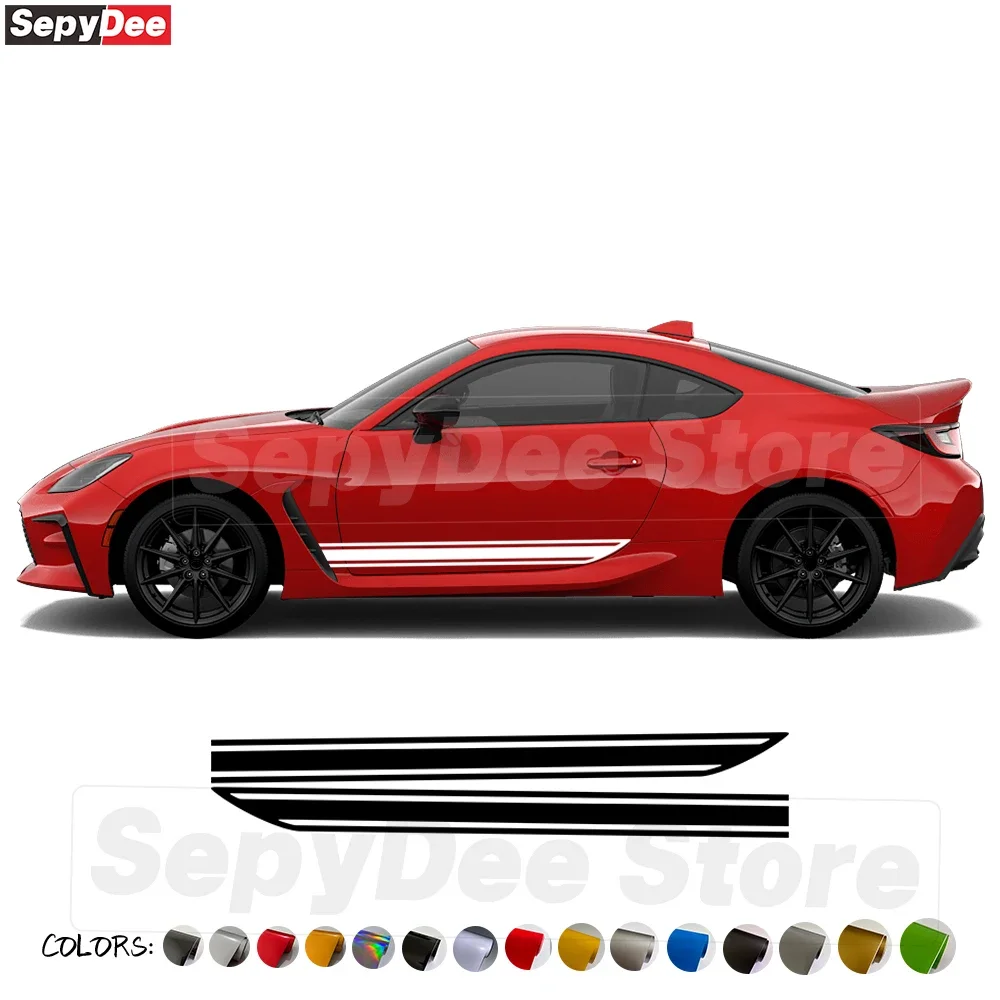 2Pcs-Car-Door-Side-Skirt-Stickers-For-Toyota-GR86-Racing-Sport-Auto ...