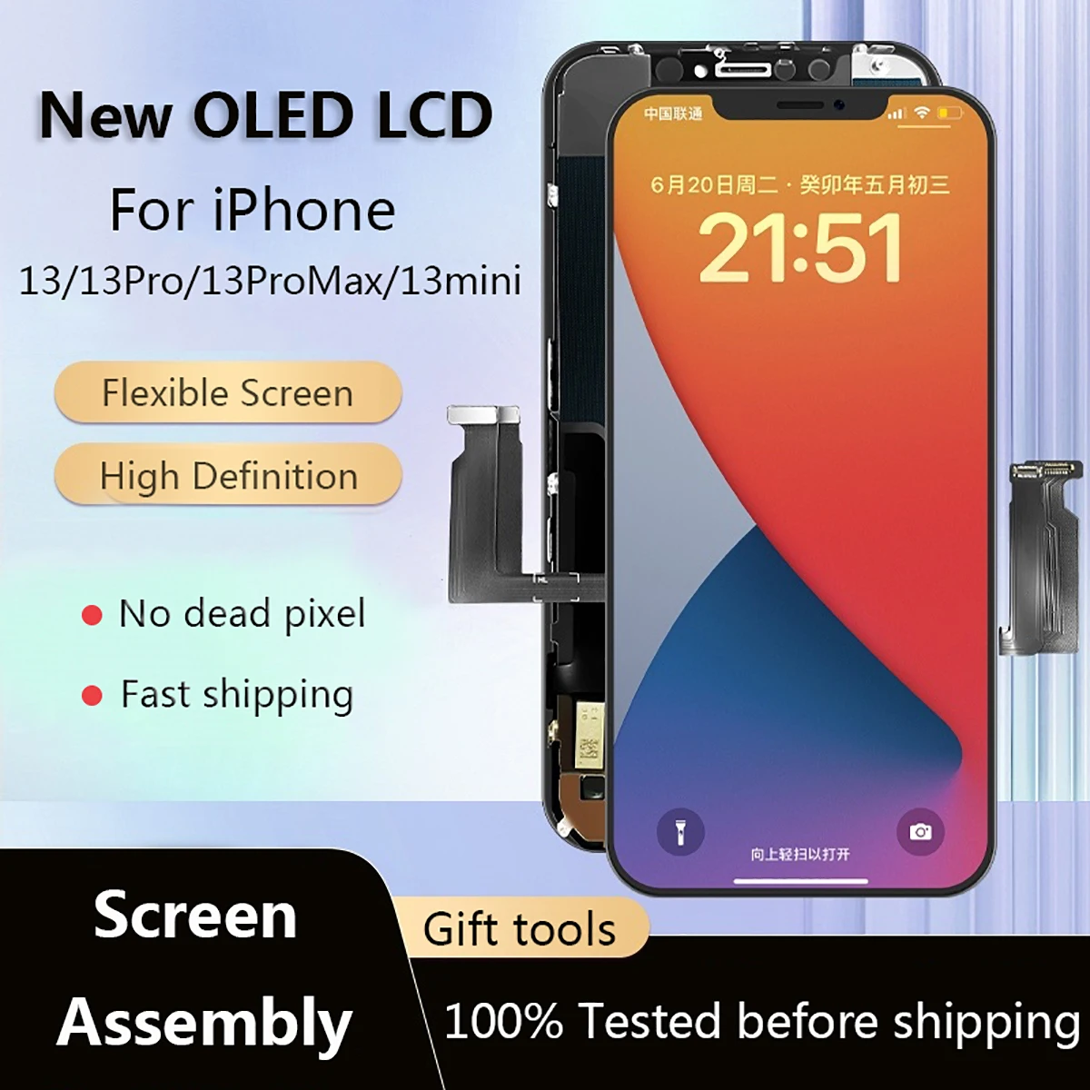 OLED-LCD-For-iPhone-13-Pro-Max-13-Mini-New-Screen-Assembly-No-dead ...