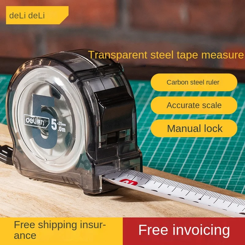 DELI-High-Precision-Steel-Measurement-Tape-System-Auto-Lock-Tape ...