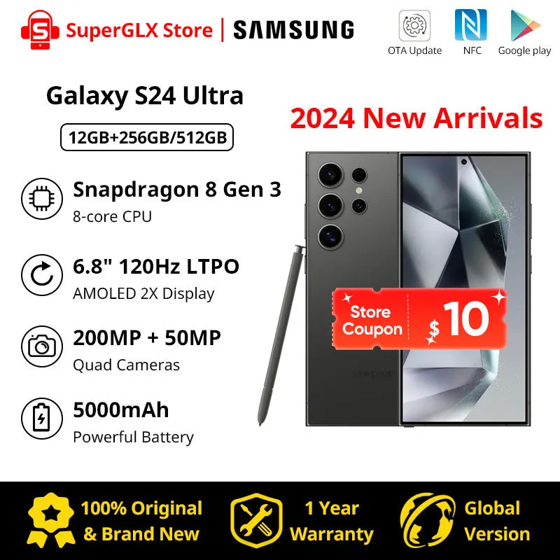 2024 New Samsung Galaxy S24 Ultra 5G Smartphone 256GB/512GB Snapdragon ...