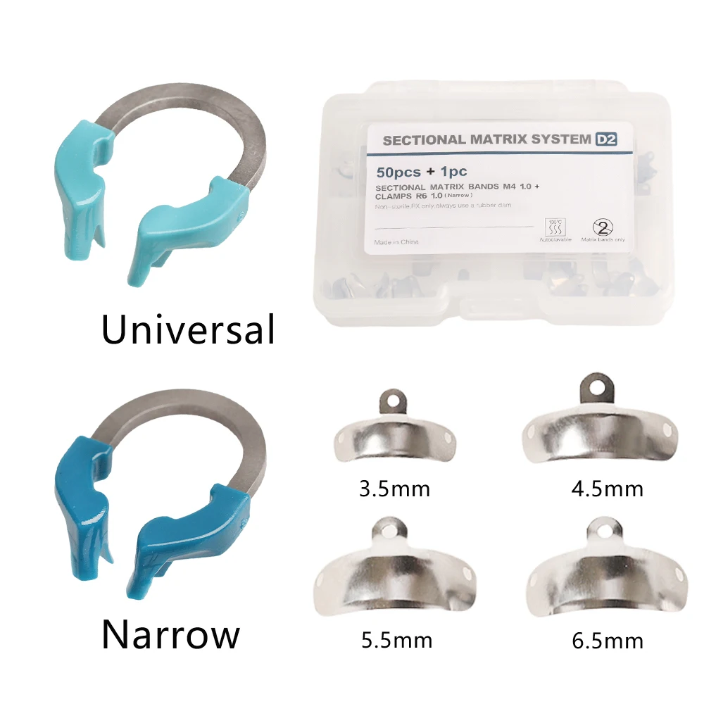 Dental-Matrix-Bands-NITI-Metal-Matrices-Clamp-Ring-Sectional-Contoured ...