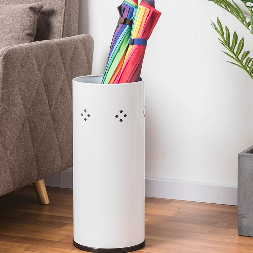 Umbrella bucket household stainless steel umbrella stand hotel lobby ...