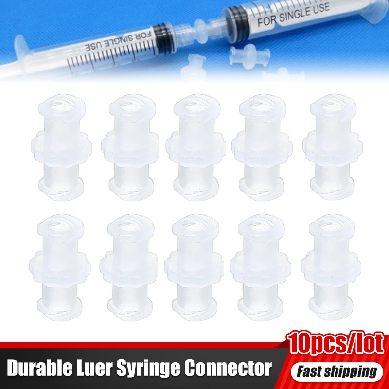 10Pcs-Female-To-Female-Coupler-Luer-Syringe-Connector-Transparent-For ...