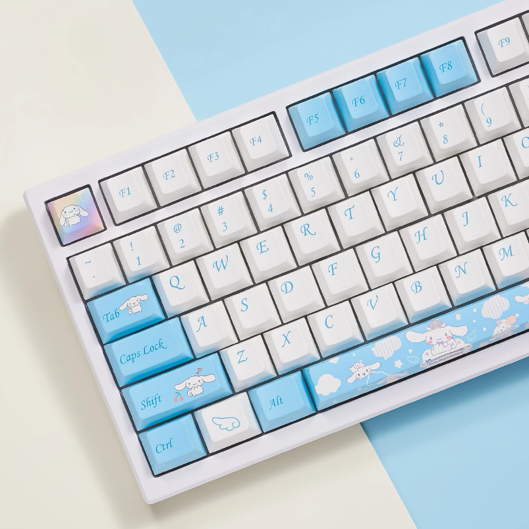 Anime Sanrio Cinnamoroll Cartoon Theme Keycaps Kawaii Girls Cute ...