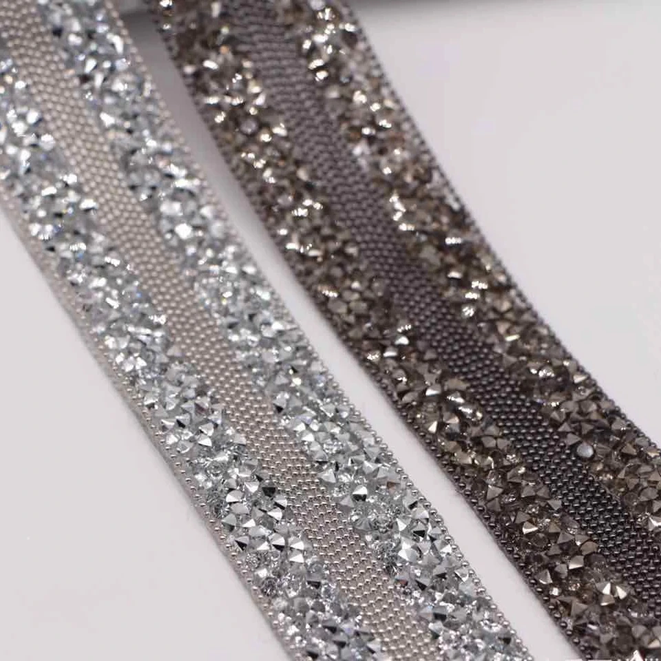 50cm-Sewing-Trim-Crystal-Motif-Strass-Hot-Fix-Rhinestone-Tape ...