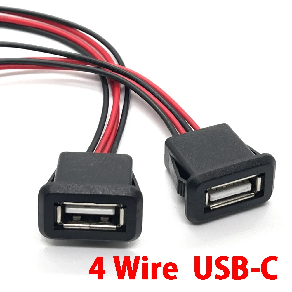 1pcs 4 wire USB 2.0 Female Power Jack USB2.0 4Pin Charging Port ...