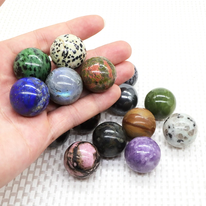 25mm Natural Stones Ball Healing Crystals Balls Home Decoration Reiki ...