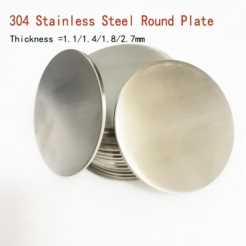304-Stainless-Steel-Round-Sheet-Circular-Plate-Disc-Spacer-Disk-Metal ...