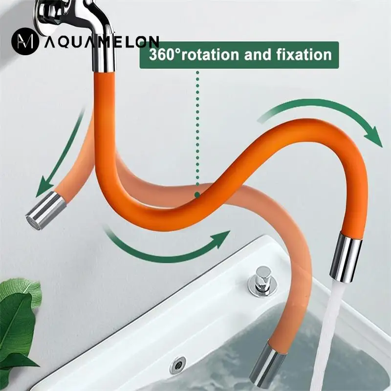 360 Rotation 1/2 Faucet Extender Bathroom Adjust Free Bending ...