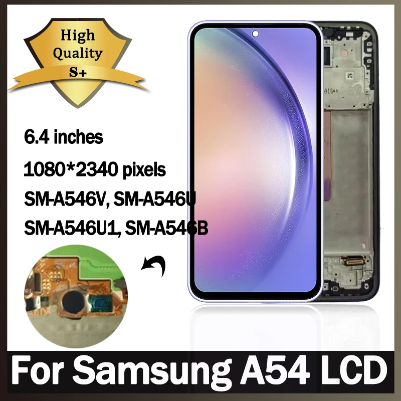 6-4-Original-AMOLED-For-Samsung-Galaxy-A54-A546-LCD-Display-Touch ...