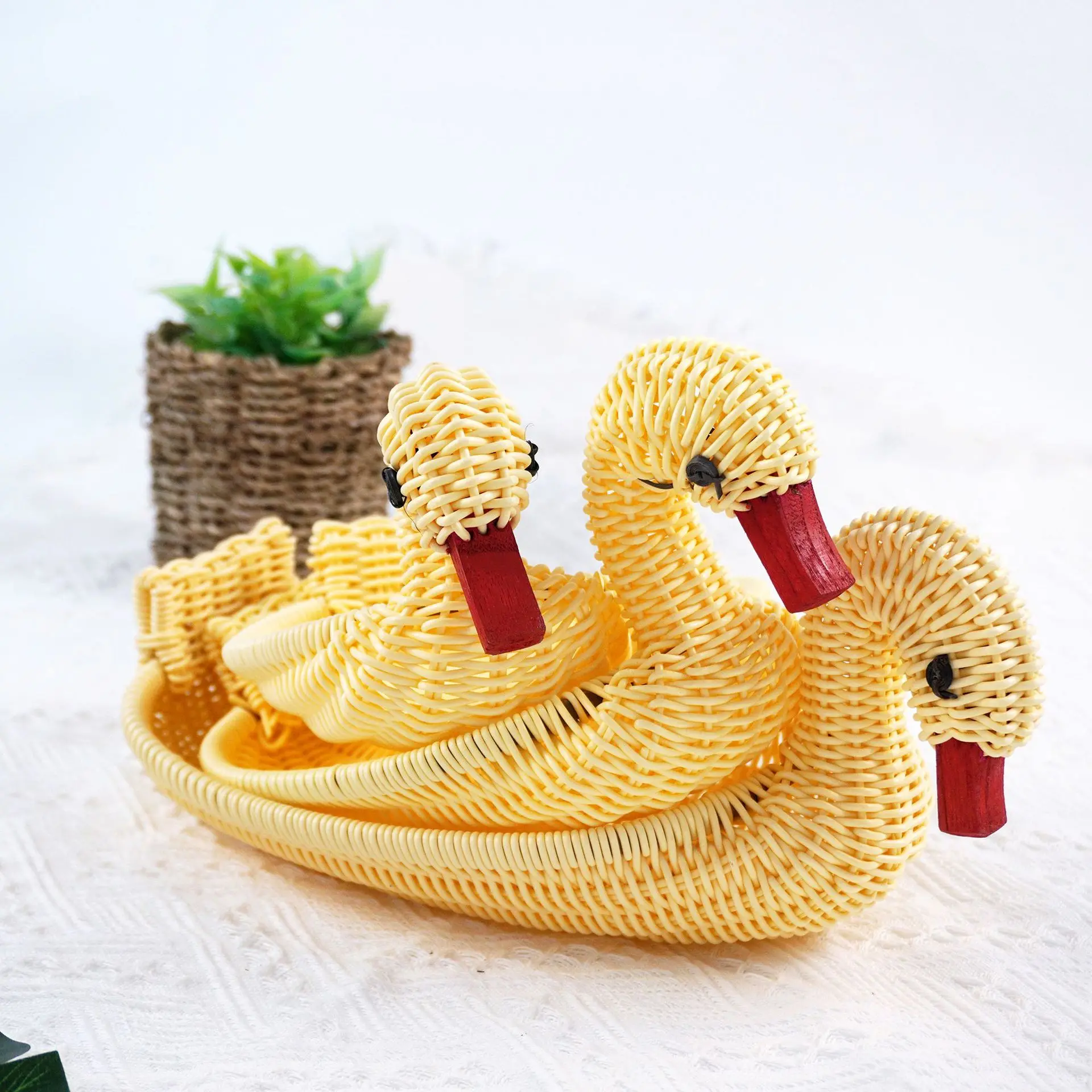 Rattan-basket-leisure-bamboo-rattan-bread-fruit-cake-Dim-sum-plate ...
