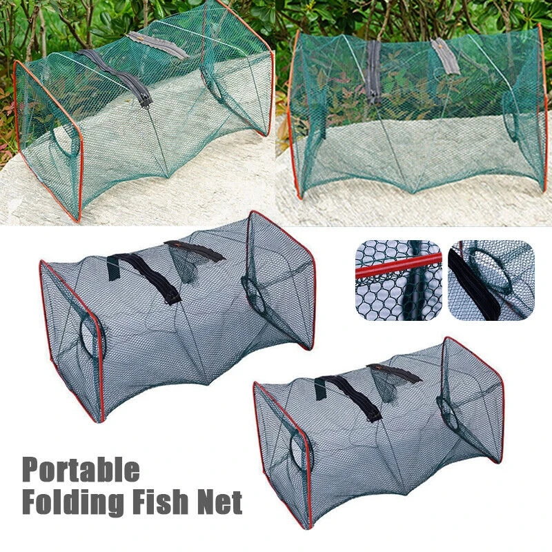 2PCS-Foldable-Fishing-Bait-Trap-Fish-Net-Cast-Dip-Cage-Crab-Minnow ...