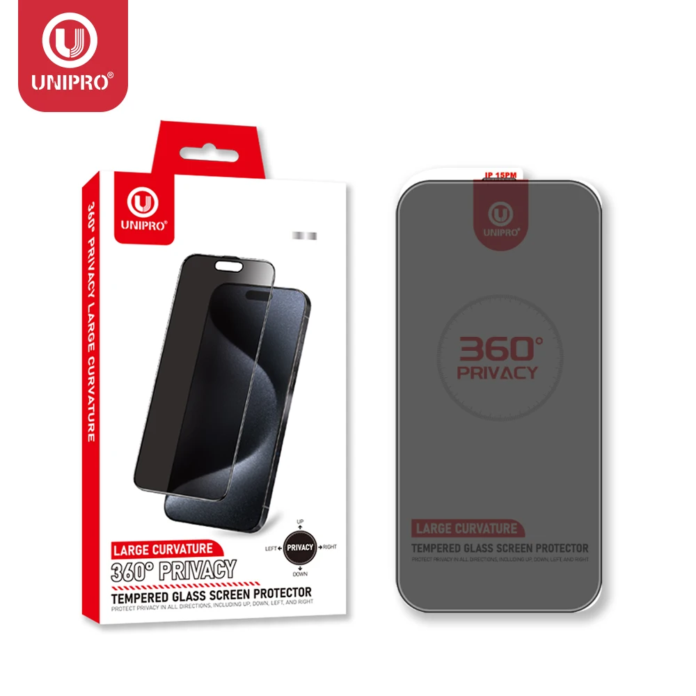 UNIPRO 360 Degree Privacy Screen Protector for iPhone 16 15 14 13 12 ...