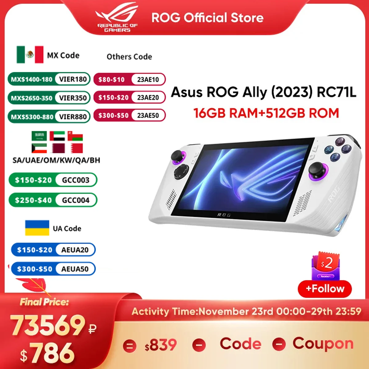 Asus-ROG-Ally-2023-RC71L-Ryzen-Z1-Extreme-Handheld-Game-Player-Game ...