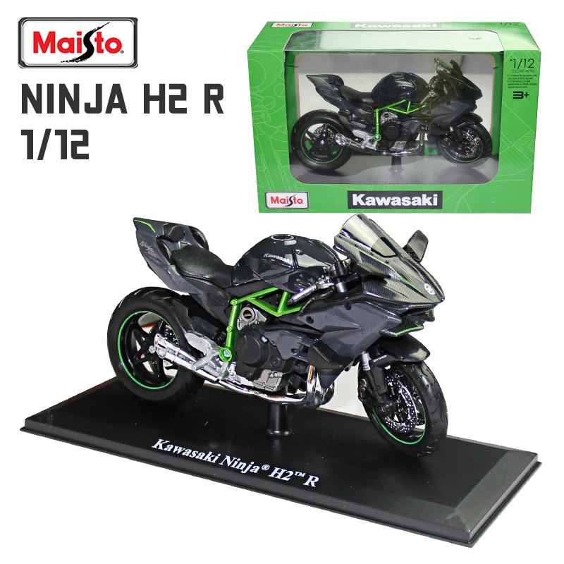 Maisto 1:12 KAWASAKI NINJA H2R Motorcycle Alloy Diecast Model Toy with Base Simulation Motorbike ...